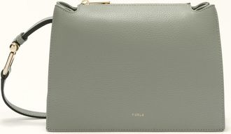 Furla Nuvola Umhängetasche S Agave B Grün Genarbtes Kalbsleder Damen