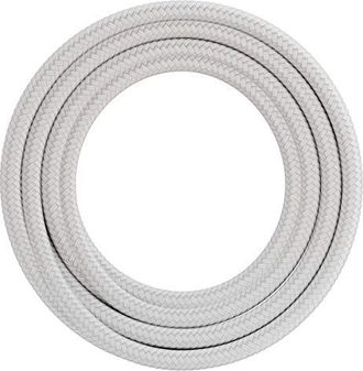 Calex Creations Textilkabel f&uuml;r Lampe, Elektrische Stromkabel, Pendel Leuchte zusammenstellen, Wei&szlig;, 1,5m