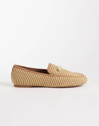 Steve Madden Ridgeview - Mocassins tress&eacute;s en raphia - Naturel-Brown