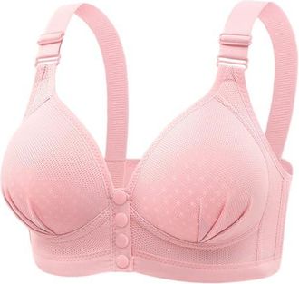 Generic Soutien-gorge d&eacute;contract&eacute; r&eacute;glable et respirant sans anneau en acier pour femme, rose clair, 72