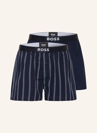 HUGO BOSS 2er-Pack Web-Boxershorts blau