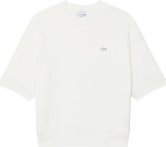 Lacoste Homme, Sweatshirts et sweats &agrave; capuche, Blanc, Taille: M SweaT-shirt &agrave; Manches Courtes Coupe D&eacute;contract&eacute;e