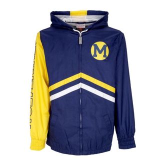 Mitchell & Ness Michigan Wolverines Windbreaker Jacke - - Jackets - Herren - Blau - M