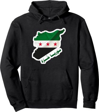 FREEDOM Syrien Flagge frei Syrien Flagge gr&uuml;n Syrien Flagge Syrien Karte arabisch Pullover Hoodie