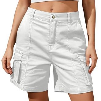 Generic Short De Sport Femme avec Poches Zipp&eacute;es Blanc Enceinte Ample Rembourr&eacute; Violet Genoux Ouat&eacute; Int&eacute;gr&eacute; Bordeaux Velour Protection Pantacourt Skate Brod&eacute; 