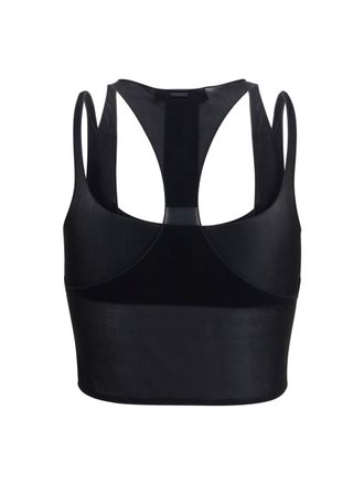 Gucci Womens Viscose Bralette Black Top
