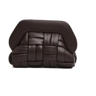 Themoirè Femme, Sacs, Brun, Taille: ONE Size Pochette tissée marron pour des occasions élégantes