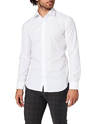 Seidensticker Chemise business Seidensticker pour homme - Coupe extra slim - Infroissable - Col Kent - Manches longues - 100 % coton