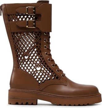 Pinko Schnürschuhe Noemi Stivale PE 22 BLKS1 1H212D Y87W Braun