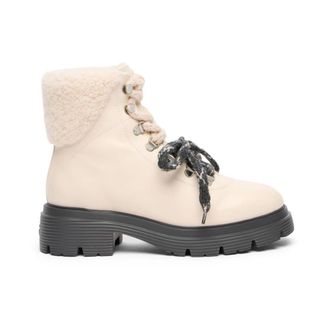 Stuart Weitzman Hudson Lite Lace-Up Bootie - - Shoes - Damen - Beige - 38 1/2 EU