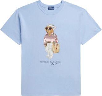 Polo Ralph Lauren Femme, Tops, Bleu, Taille: 38 FR Bear T-Shirt