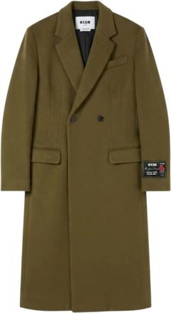 Msgm Msgm - Manteau crois&eacute; ceintur&eacute; - Femme - Manteaux - Vert - Taille: 40 FR