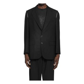 Maison Margiela Homme, Vestes, Noir, Taille: M Blazer Crois&eacute; en Laine