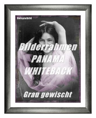 Homedecoration Bilderrahmen Panama Whiteback 32 x 36 cm Grau gewischt mit wei&szlig;er R&uuml;ckwand und Acrylglas Antireflex 1 mmm