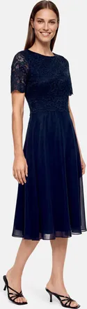 Vera Mont Cocktailkleid VERA MONT Damen mit Spitze, Damen, Gr. 36, Normalgr&ouml;&szlig;en, blau (night sky), Obermaterial: 100% Polyester. Futter: 100% Polyester, ausgest
