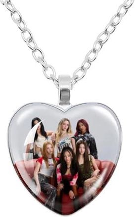 Generic Collier Katseye, produits d&eacute;riv&eacute;s Katseye, colliers en forme de coeur pour les fans du groupe f&eacute;minin A08