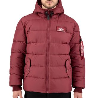 Alpha Industries Alpha Industries Hooded Puffer Alpha FD Winterjacke f&uuml;r Damen Burgundy