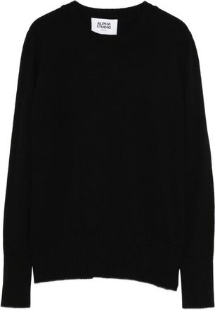 Alpha Industries Femme, Pulls, Noir, Taille: 44 FR 2002 Girocollo Tricots