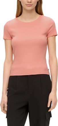 QS by s.Oliver Cropped Top mit Rippstruktur