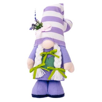 Generic Fr&uuml;hlingszwerge - 28 cm lila Zwergpl&uuml;sch, gesichtslose Zwergpuppe in Lavendel, weiche Dekofigur | Saisonaler, abgestufter Tablett- f&uuml;r Heimdekoration,