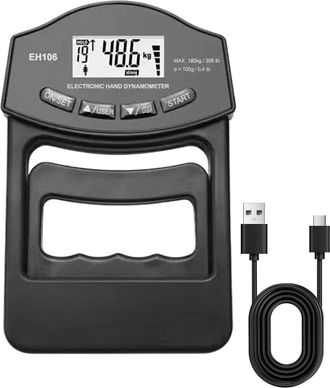 Generico Trainingsger&auml;t mit Handgriff: Elektronischer Griff-Tester, 180 kg und 180 kg, wiederaufladbares Handtrainingsger&auml;t, Krafttestwerkzeug | f&uuml;r Fitnessstu