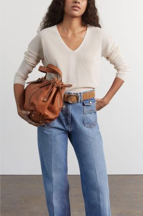 Gerard Darel Pull col V en maille fluide - LEOLINE - Ecru