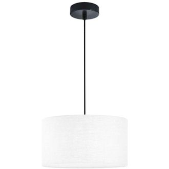 Fischer & Honsel Fischer&honsel - Lampe suspendue lampe de table &agrave; manger suspension lin blanc lampe de salon d 38 cm