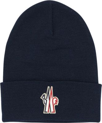 Moncler Grenoble Wool Beanie - - Accessories - Herren - Blau - ONE SIZE