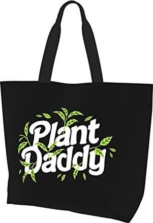 AOOEDM Plant Daddy Sac &agrave; provisions r&eacute;utilisable en toile pour femme