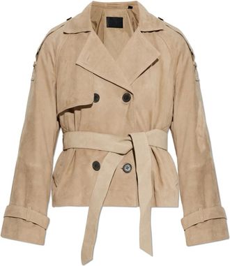 AllSaints Femme, Vestes, Beige, Taille: 36 FR Leather Vestes