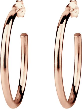 Elli Ohrringe Damen Creolen Basic Klassisch in 925 Sterling Silber Rosé vergoldet