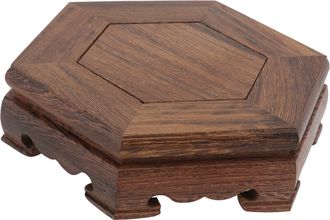 BESTONZON Holzsockel Wohnkultur Oriental Möbel Chinesischen Display Stand Sockel Runde Form Aquarium Tabelle Decor Fisch Schüssel Stehen Zimmerpflanzen Blumento