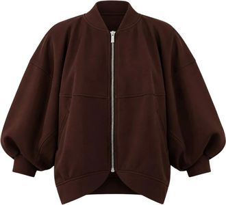 Meimeij Veste Bombe Scuba zipp&eacute;e - Femme - Vestes - Brun - Taille: 36 FR
