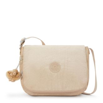 Kipling EARTHBEAT M Mittelgroße Umhängetaschen, Sparkled Beige (Beige)