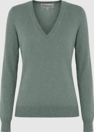 Eric Bompard Pull Col V Ultrafin Jade