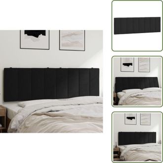 vidaXL The Living Store - Kopfteil-Kissen Schwarz 160 cm Samt - Samtkissen - Kopfteil Polster - Bettkissen - Schlafkomfort - R&uuml;ckenlehne