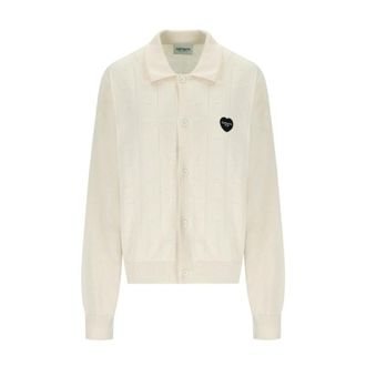 Carhartt Work in Progress Herzbestickter Natur-Cardigan - - Knitwear - Damen - Beige - M