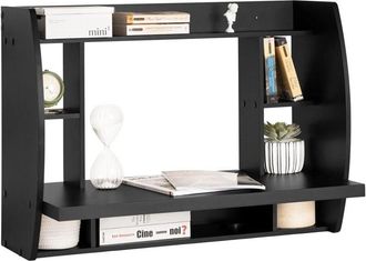 SoBuy FWT18-SCH Wandtisch in schwarz, Wandschrank Schreibtisch Computertisch Kinderschreibtisch, bht ca:82x60x39cm - Sobuy