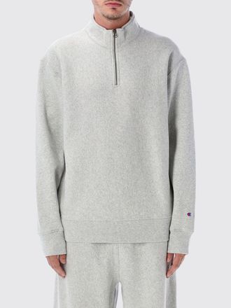 Champion Sweat en coton m&eacute;lang&eacute; &agrave; col montant et demi-zip