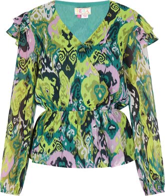 Izia Bluse Damen Gr&uuml;n Mehrfarbig