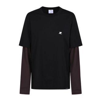 Courr&egrave;ges AC Double Sleeve T-Shirt - - Tops - Damen - Mehrfarbig - S