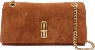 Marc Jacobs Mini The Dual Chain Schultertasche aus Wildleder - Braun