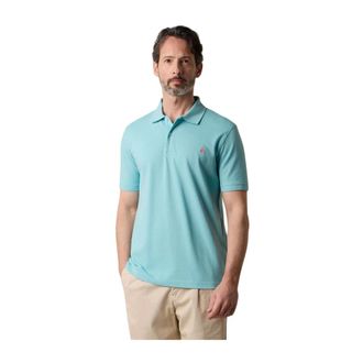 Brooks Brothers Homme, Tops, Bleu, Taille: L Polo en Piqu&eacute; de Coton