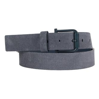 HUGO BOSS Ceinture en cuir su&eacute;d&eacute; - Homme - Accessoires - Bleu - Taille: 105 CM