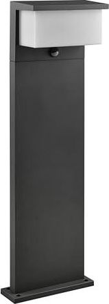 Trio Leuchten LED Außen Wegeleuchte Nestos 440969142, Aluminium Druckguss Anthrazit, Schirm Kunststoff Weiß, inkl. 13 Watt LED, Bewegungssensor