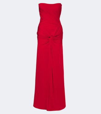 Alex Perry Robe longue fronc&eacute;e