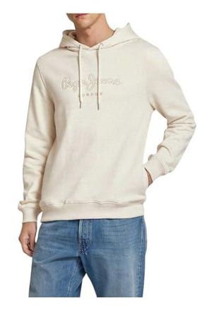 Pepe Jeans London New Nouvel Hoodie Maillot de surv&ecirc;tement, Blanc (Blanc cass&eacute;), S Homme