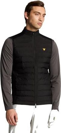 Lyle & Scott Gilet de Golf sur Mesure Hybride 2025 Hommes - Noir de Jais - M