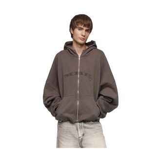 Misbhv Inflated Mbh Devil Zipped Hoodie - - Sweatshirts & Hoodies - Herren - Grau - S