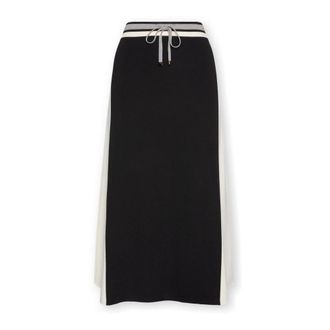 Elena Miro Viskose Colour Block Bleistiftrock - - Skirts - Damen - Schwarzk - XS
